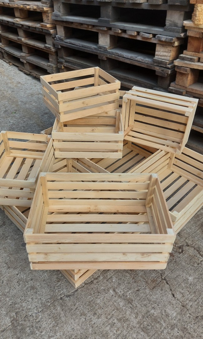 Wooden crate, Furniture & Home Living, Furniture, Shelves, Cabinets ...