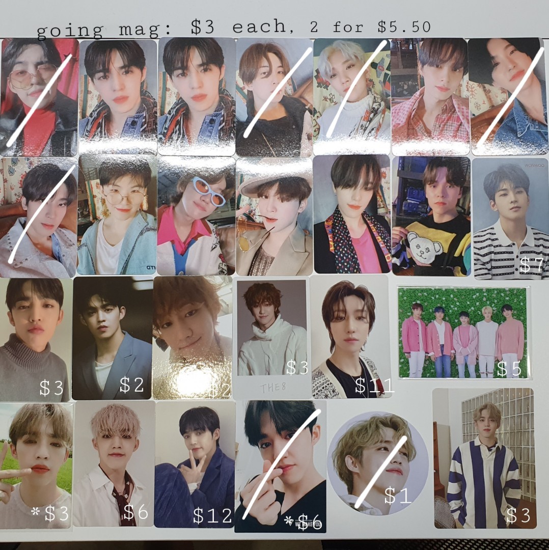 WTS Seventeen Svt Assorted Photocards, Trading Cards, Inserts, Hobbies ...