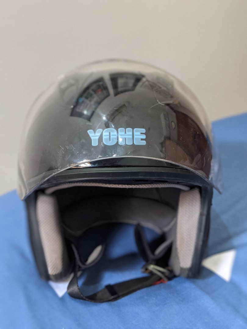 Yohe helmet with knee and elbow guards, Motorcycles, Motorcycle Apparel ...