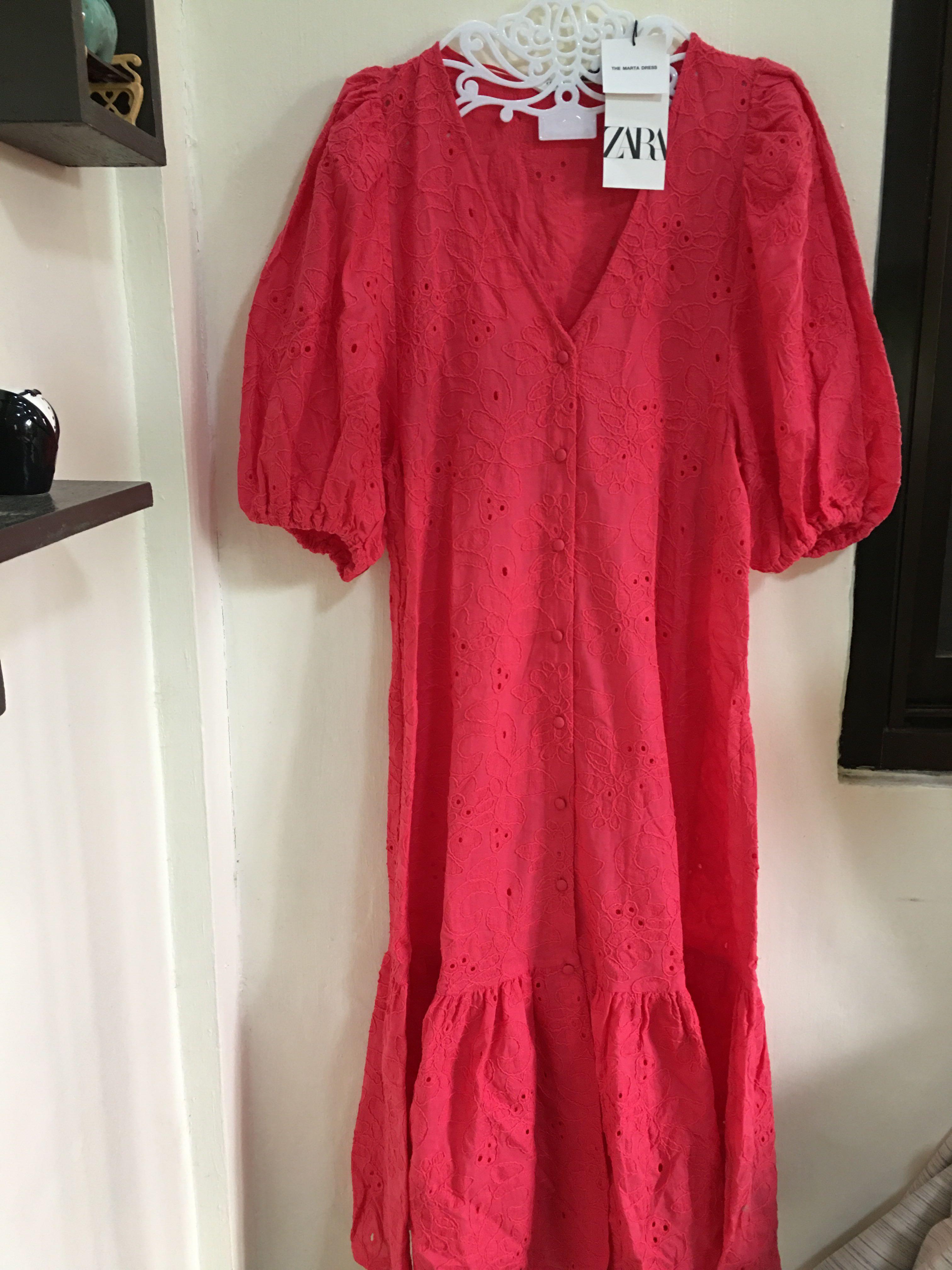 Zara cutwork embroidery dress, Women's Fashion, Dresses & Sets, Dresses ...