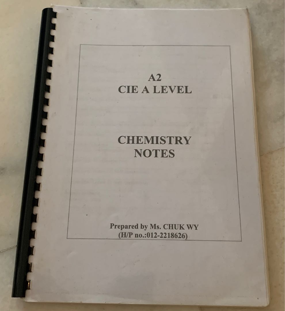 A2 CIE A Level Chemistry Notes, Hobbies & Toys, Books & Magazines ...