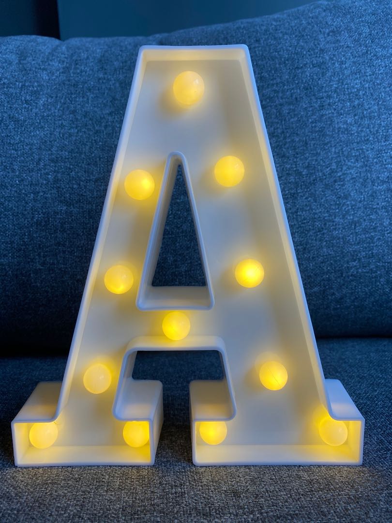 Alphabet Lighting, Furniture & Home Living, Home Decor, Wall Decor on ...