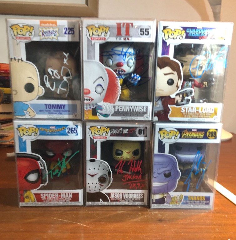AUTOGRAPHED FUNKO POPS (TOM HOLLAND SPIDERMAN, JOSH BROLIN THANOS, ETC ...