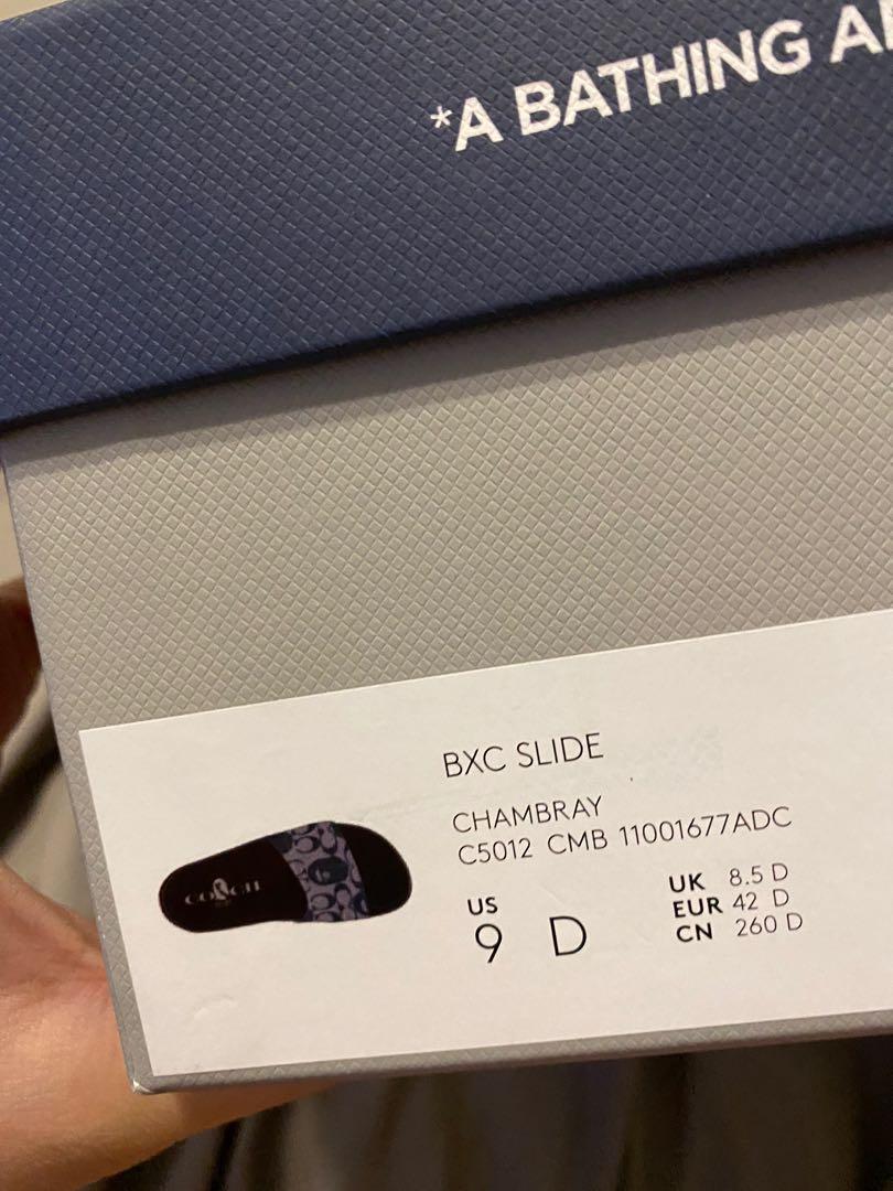 Bape X Coach slides BNIB, Men's Fashion, Footwear, Flipflops and Slides ...