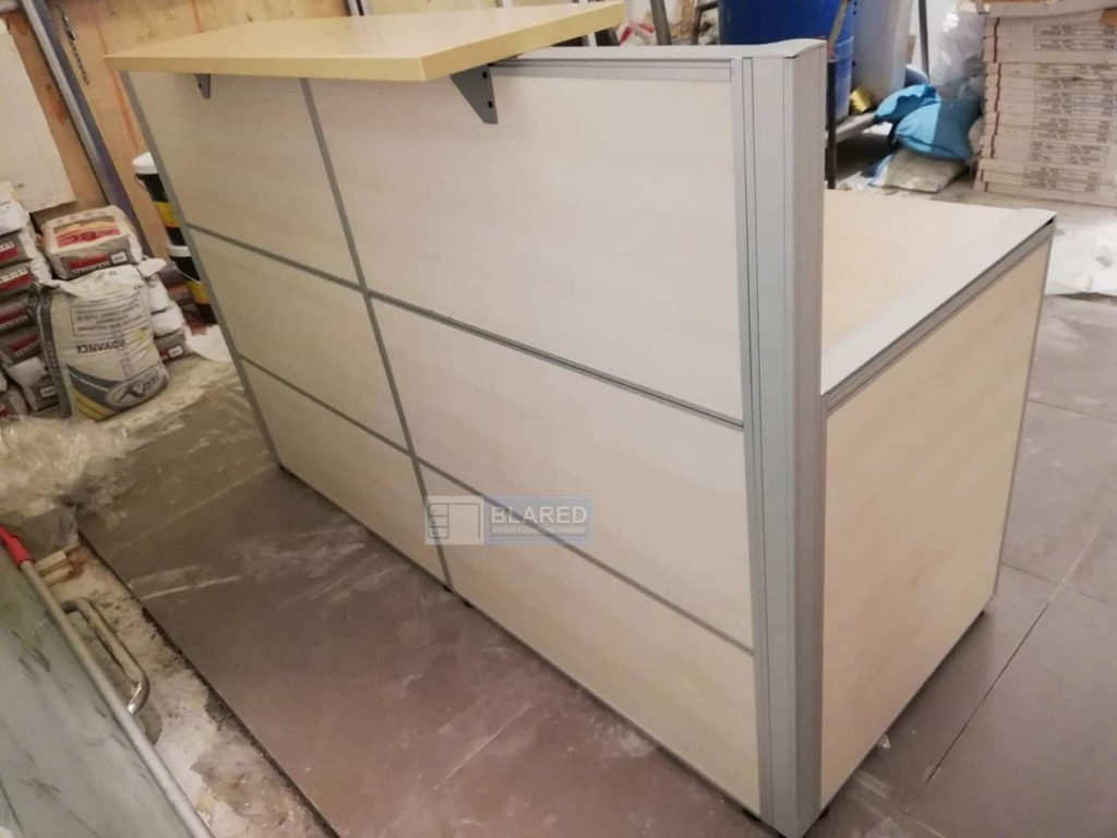 Custom partition reception desk PARTITION, Furniture & Home Living ...