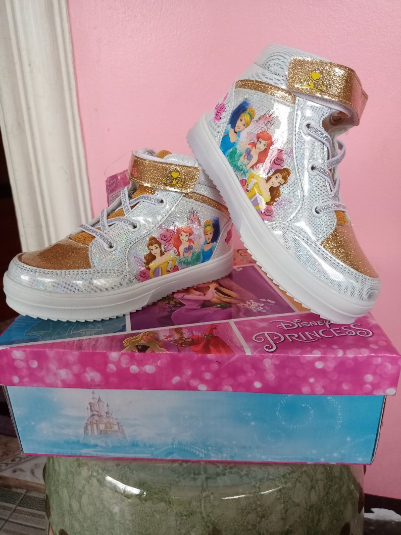 Disney Princess Highcut Rubber Shoes with lights (Brand New Mall Pull ...