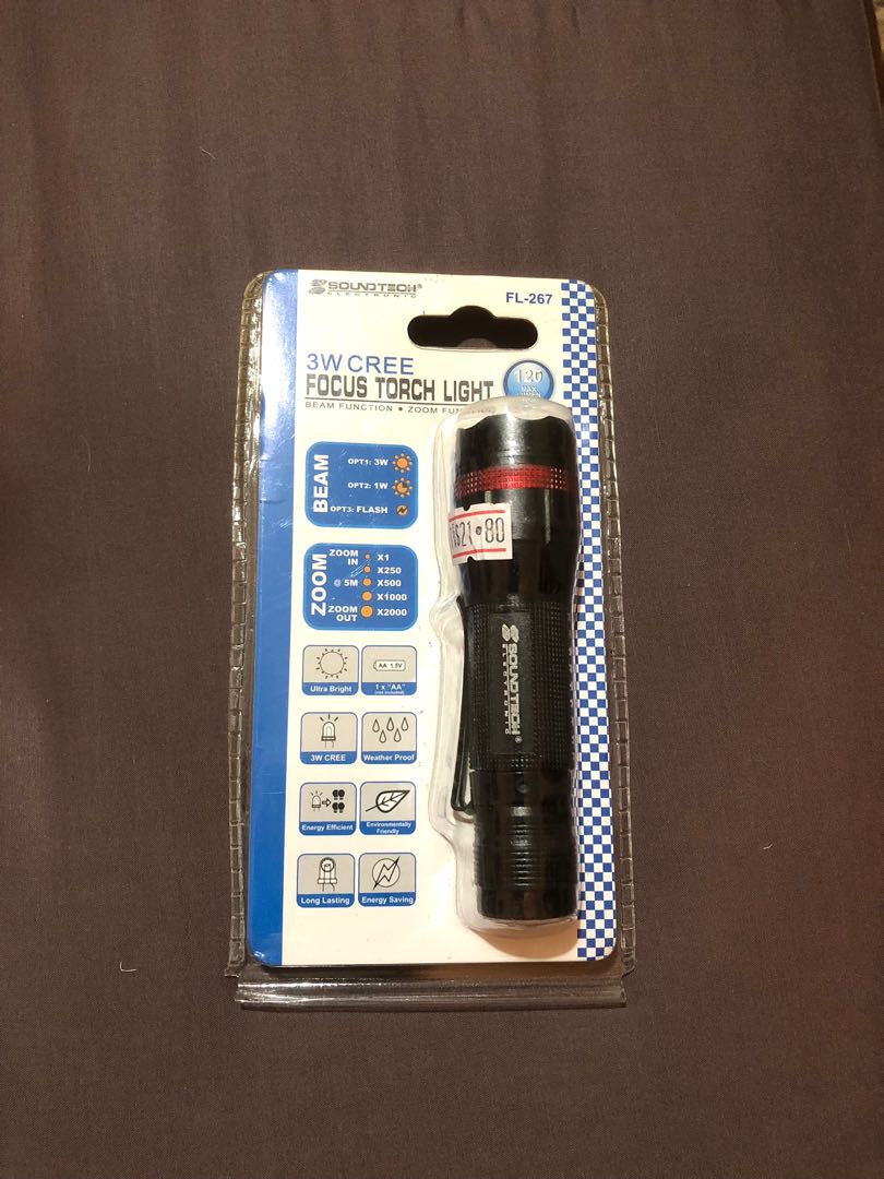 Focus torch light / flash light, Sports Equipment, Hiking & Camping on ...