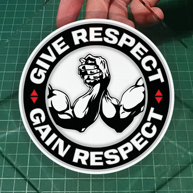 GIVE RESPECT GAIN RESPECT ( brotherhood ) . Static Cling Car Decals ...