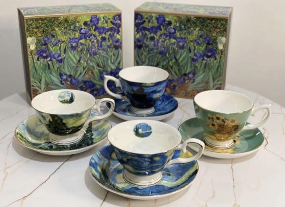 Gustav Klimt and Van Gogh Tea set, Furniture & Home Living, Kitchenware ...