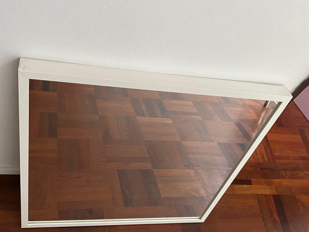 IKEA STAVE 70cm x 70cm white mirror, Furniture & Home Living, Home ...