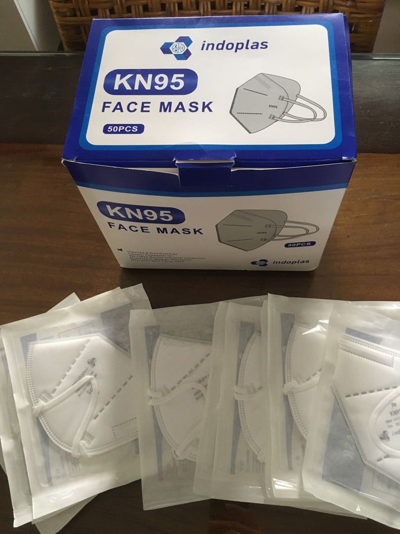 Indoplas kn95 mask 50pcs, Health & Nutrition, Face Masks & Face Shields ...