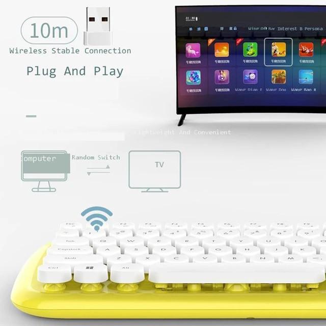 Jelly Comb Wireless Keyboard and Mouse set for Laptop Computer Desk ...