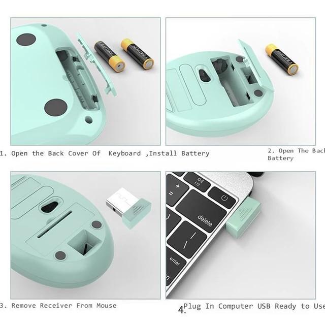 Jelly Comb Wireless Keyboard and Mouse set for Laptop Computer Desk ...