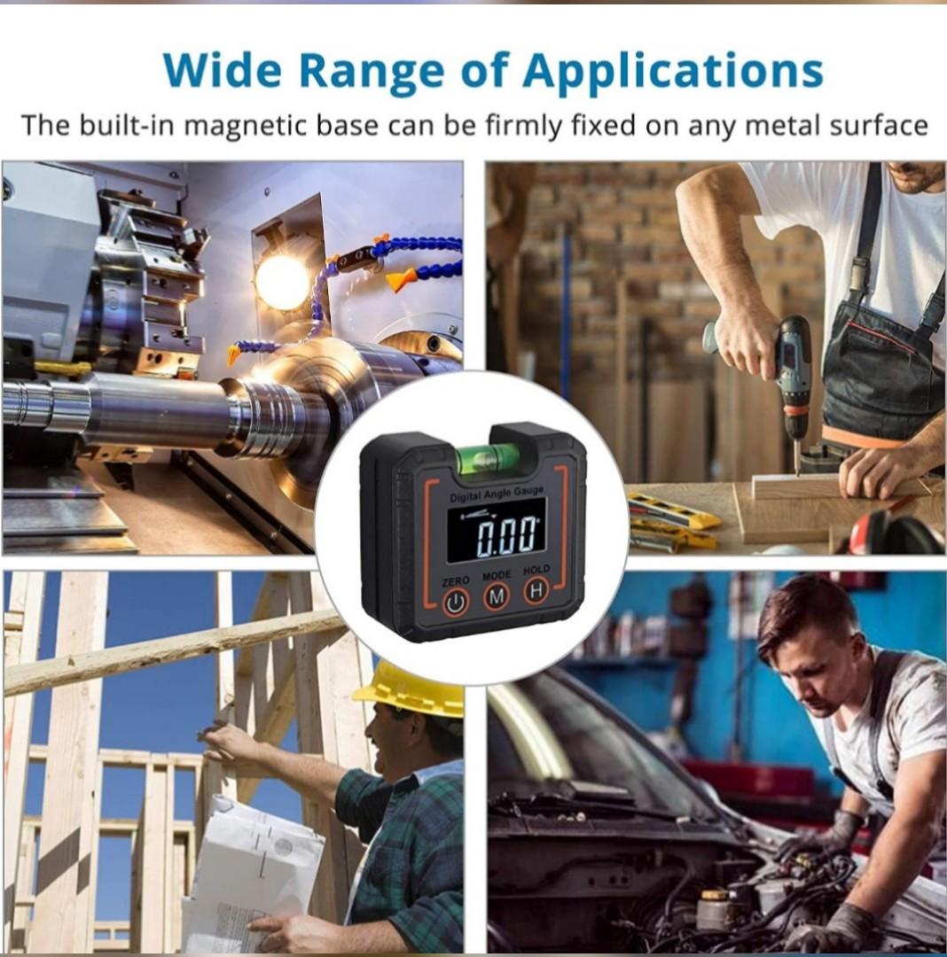 Justech Digital Level Angle Gauge Digital Angle Finder Inclinometer ...