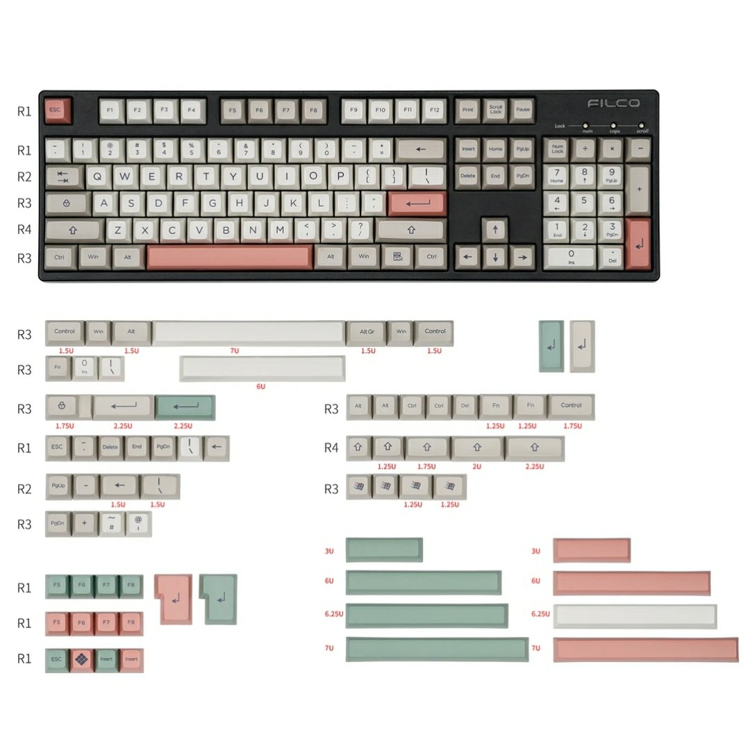 KBDFans 9009 Retro PBT Dye-Sub SA Profile Keycap Set, Computers & Tech ...