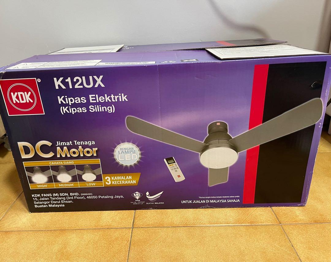 KDK Ceiling fan with LED light K12UX, Furniture & Home Living, Lighting ...