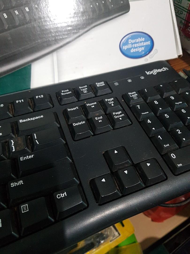 Keyboard USB Logitech K120 + Dus - Kondisi Bekas Pakai, Elektronik ...