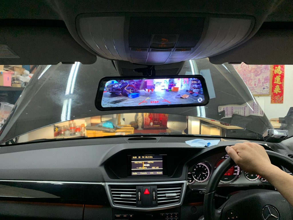 MAXVIEW M2K Full Touch Screen Digital Rear View Mirror Car Camera (With ...