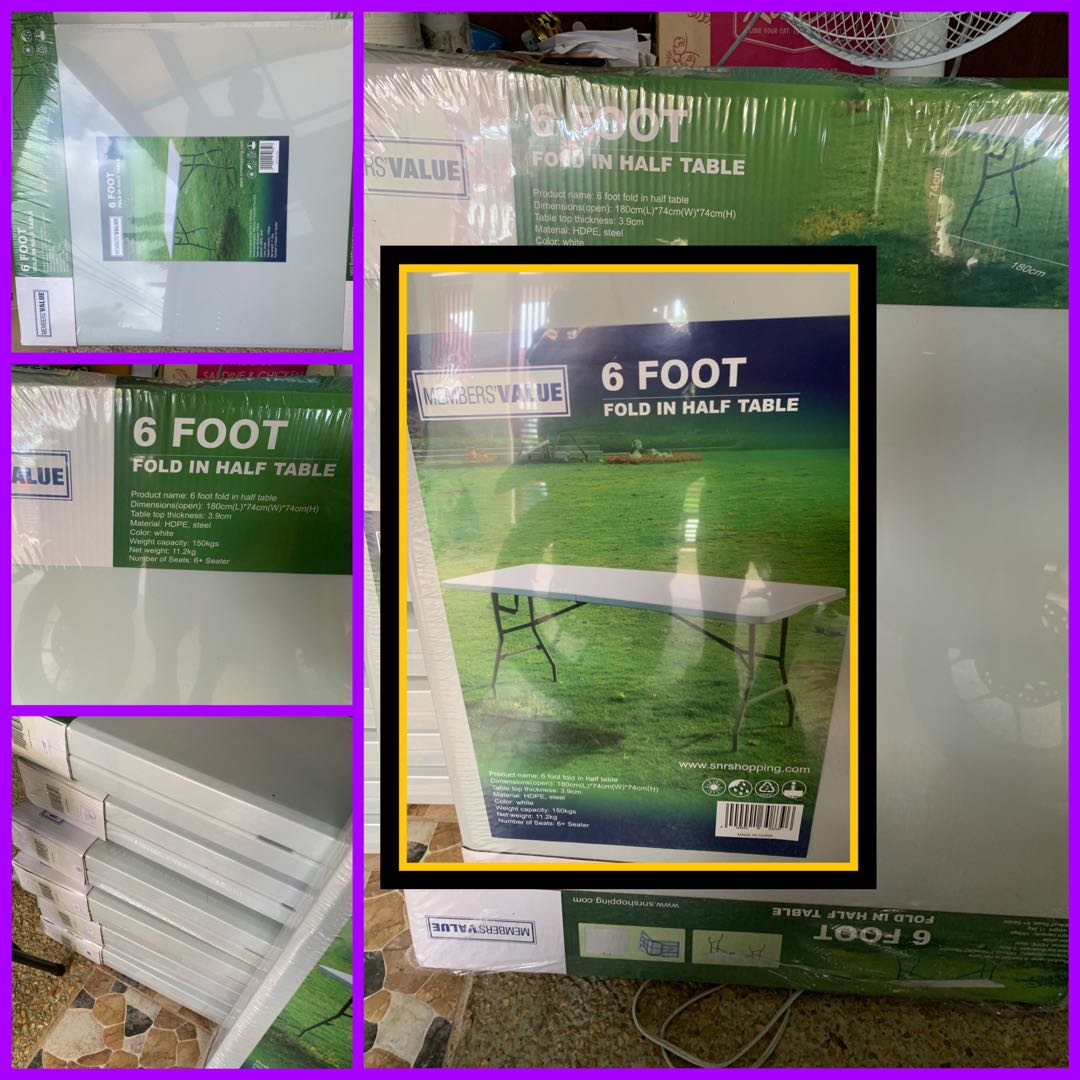 MEMBERS VALUE 6FT FOLDABLE TABLE, Furniture & Home Living, Furniture ...