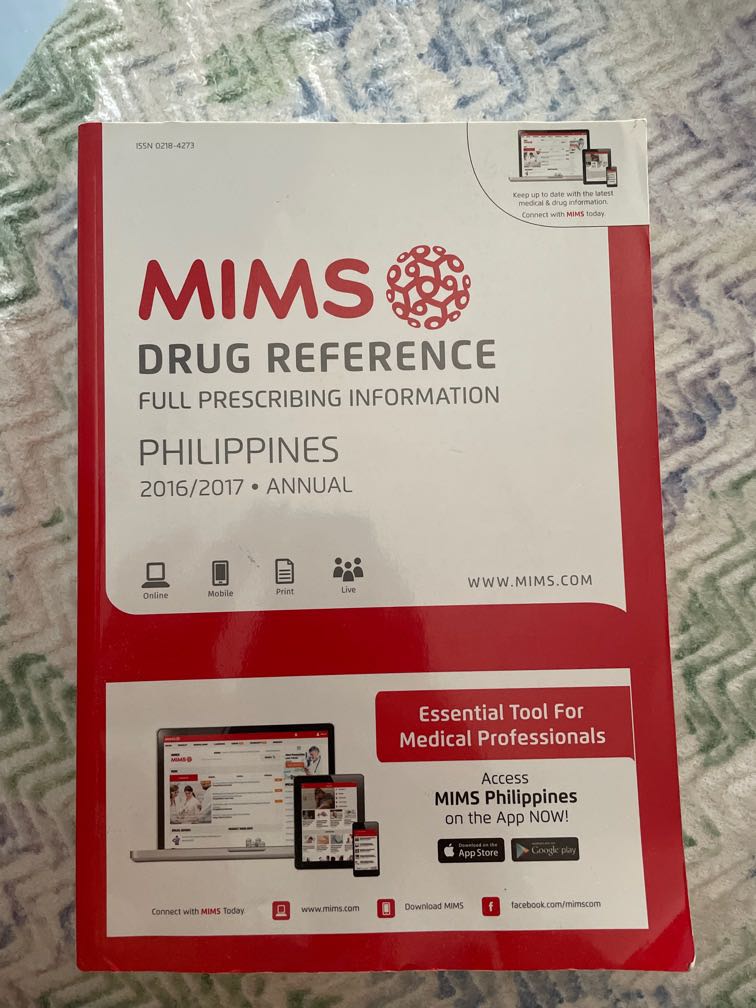 MIMS Drug Reference Full Prescribing Information Philippines 2016/2017 ...
