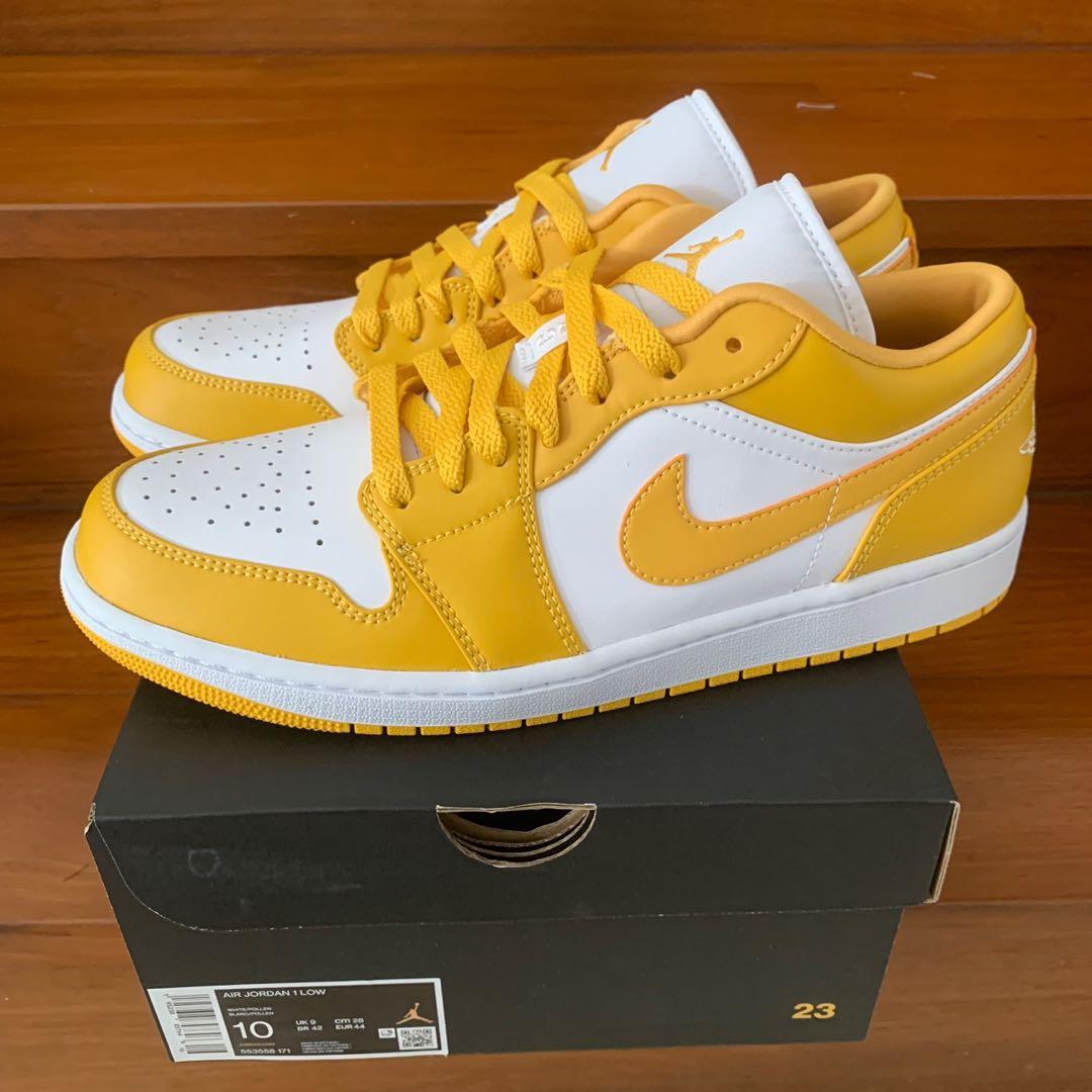 Nike Air Jordan 1 Low Mustard, Men's Fashion, Footwear, Sneakers on ...