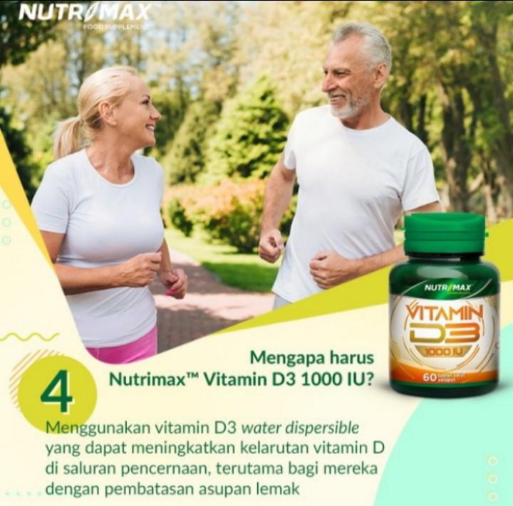 Nutrimax Vitamin D3 1000iu isi 60 Tablet Vit D 3 Imun Tubuh Daya Tahan ...
