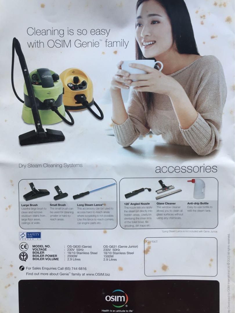 Osim Genie Steam Cleaner, TV & Home Appliances, Vacuum Cleaner ...