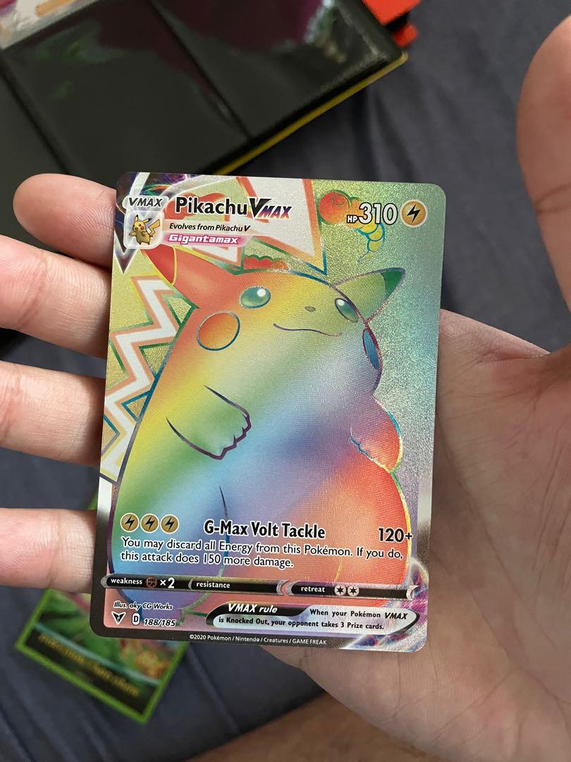 Pikachu VMax Rainbow Rare, Hobbies & Toys, Toys & Games on Carousell