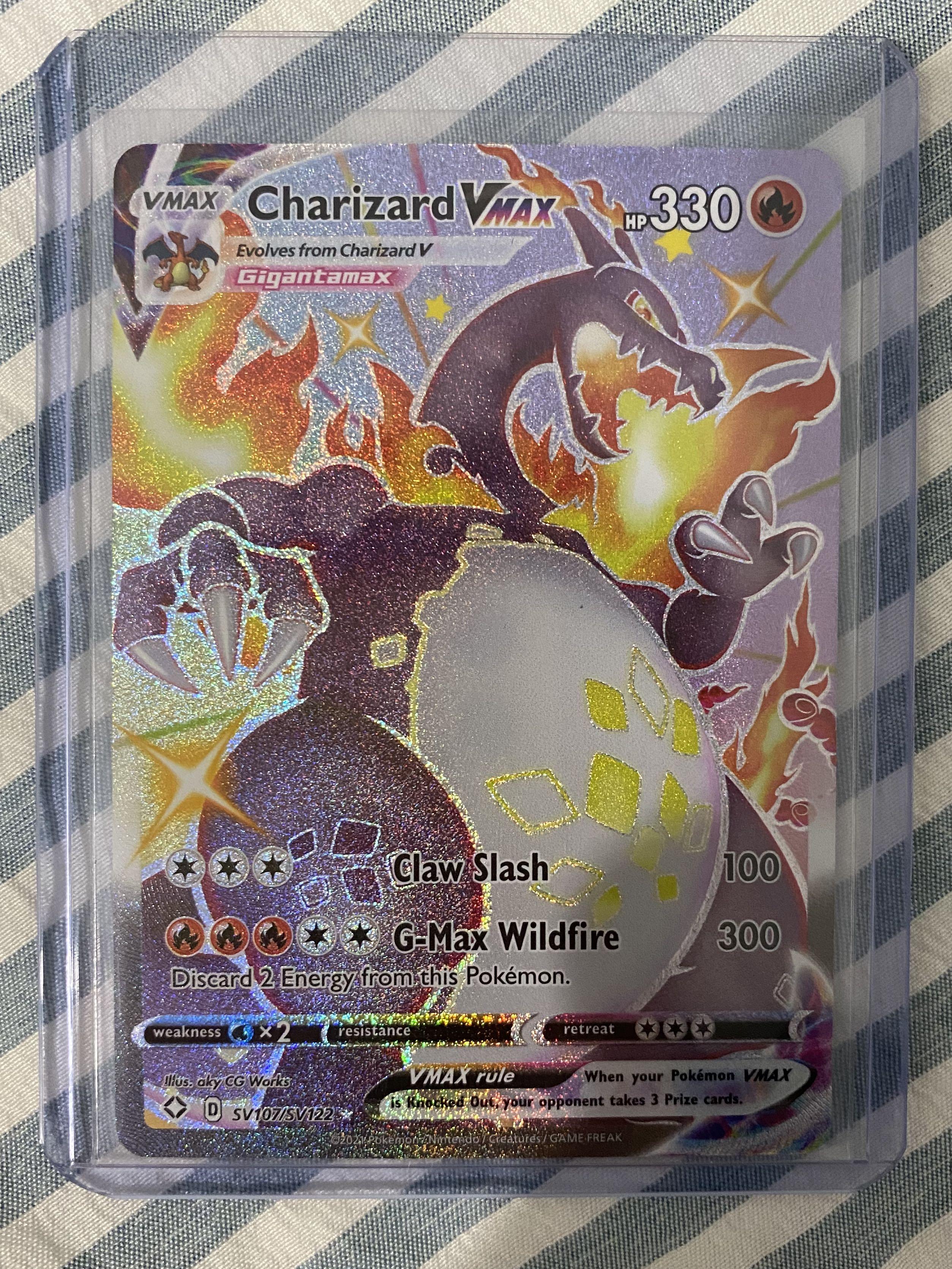 Pokemon Shiny Vmax Charizard, Hobbies & Toys, Toys & Games on Carousell