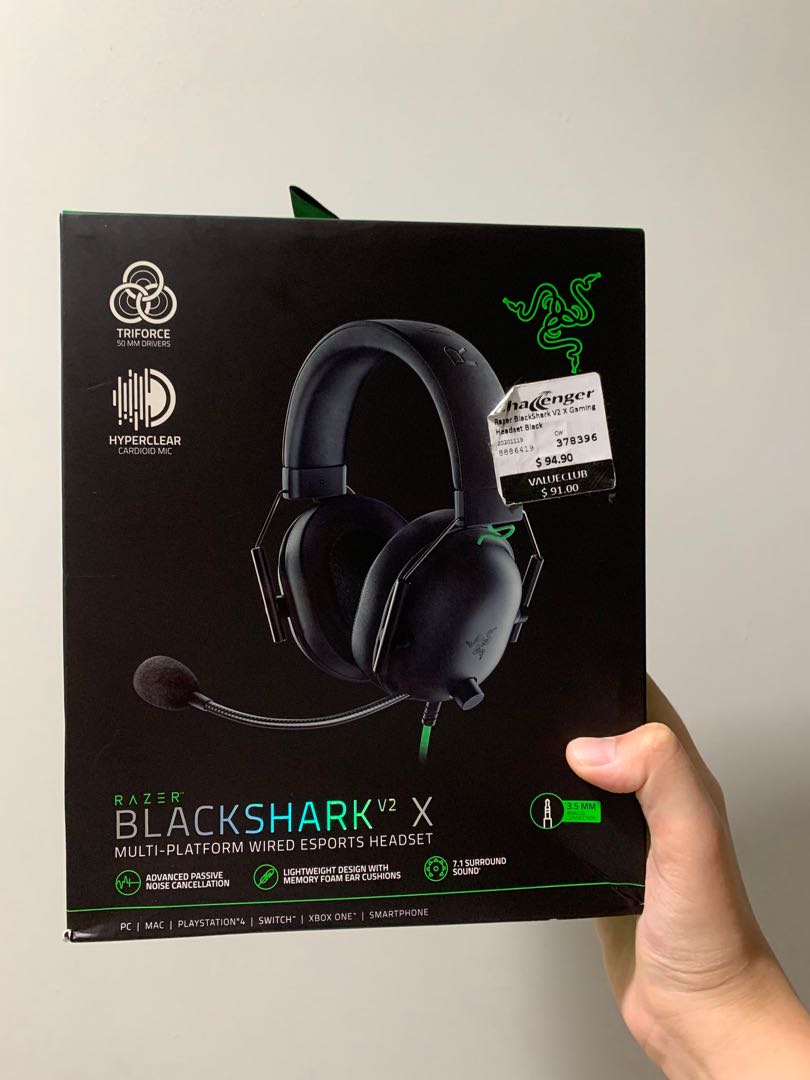 razor black shark V2x gaming headset, Audio, Headphones & Headsets on ...