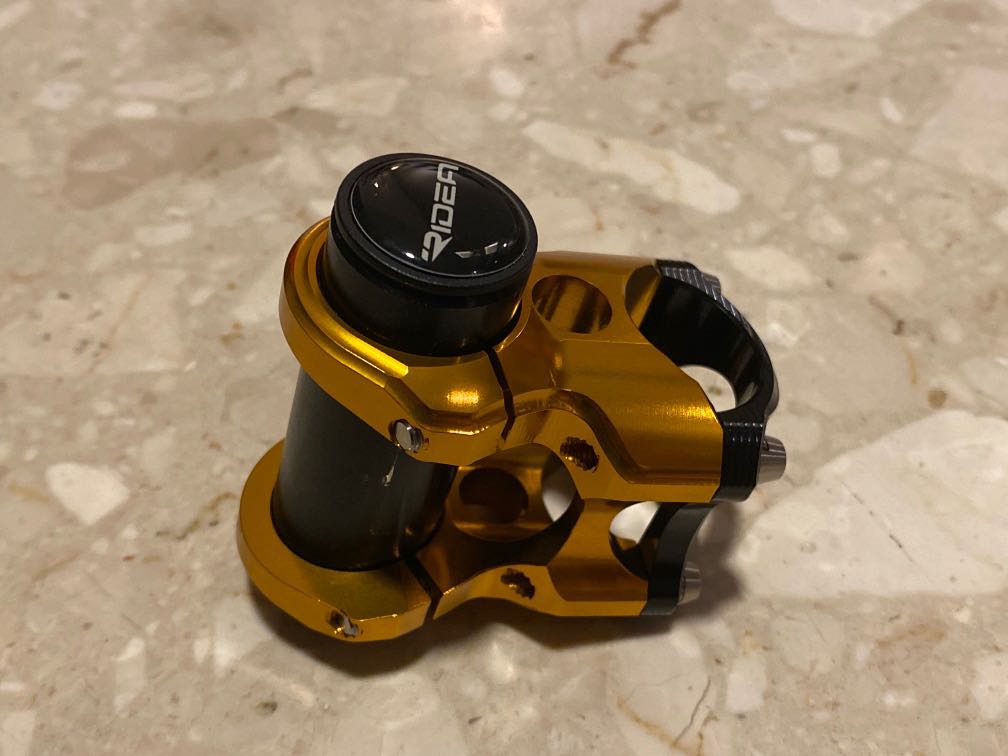 Ridea Stem Extender Black and Gold with Titanium bolts, Sports ...