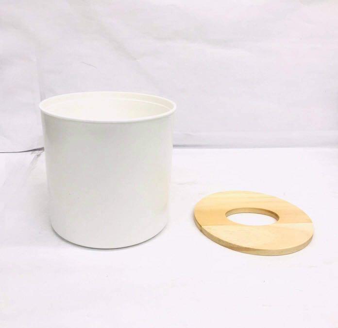 Round Tissue Box (White), Furniture & Home Living, Bathroom & Kitchen ...