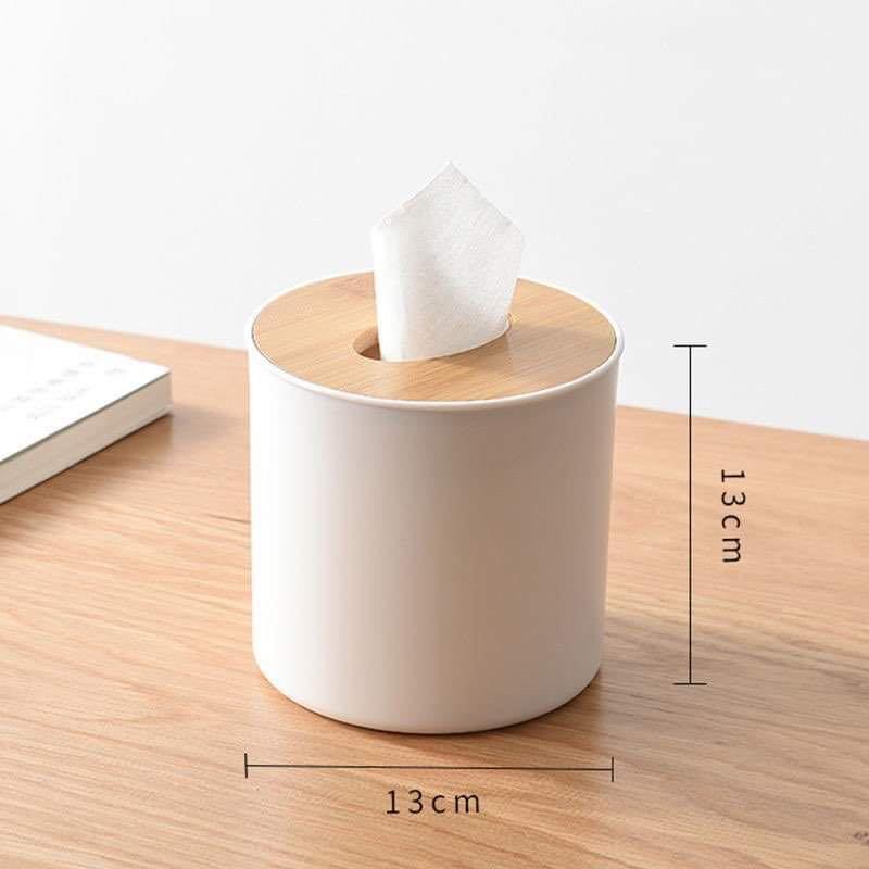 Round Tissue Box (White), Furniture & Home Living, Bathroom & Kitchen ...