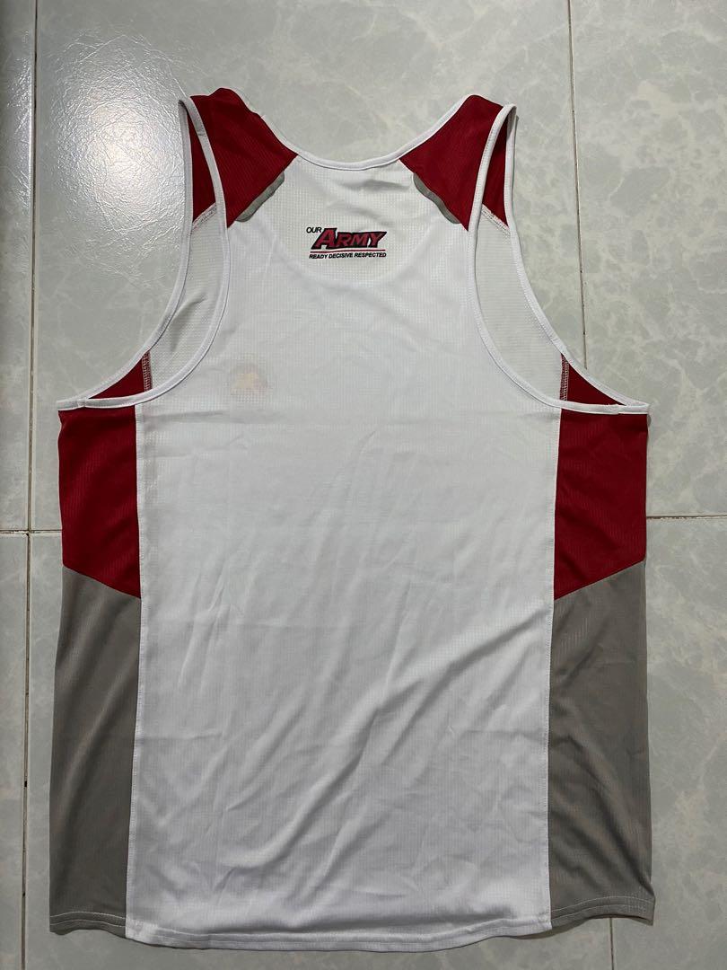 SAF Army PT Singlet, Men's Fashion, Activewear on Carousell