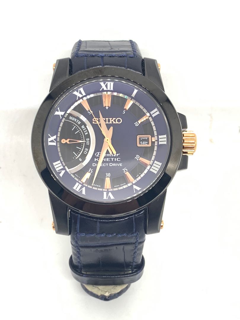 Seiko Premier Kinetic Men’s Watch 44mm, Men's Fashion, Watches ...