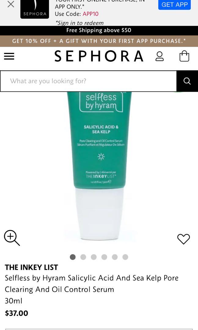 Selfless by hyram, The Inkey List - Salicylic Acid & Sea Kelp, Beauty ...