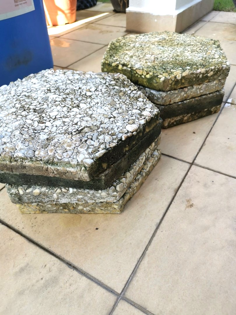 Solid stone slab Hexagon, Furniture & Home Living, Gardening, Gardening ...