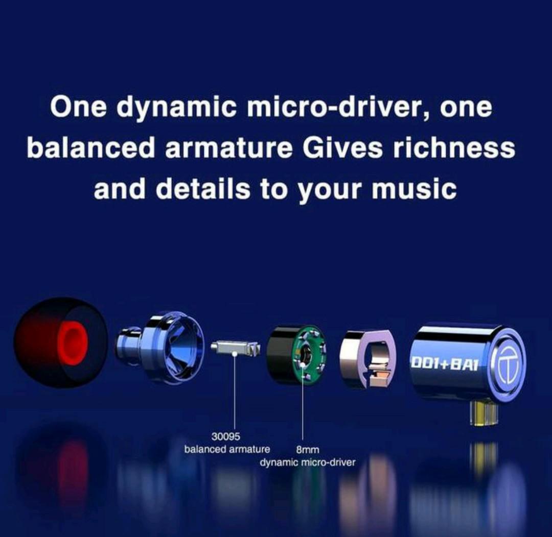 TRN M10 1 Dynamic Driver + 1 Balance Armature HiFi Quality Detachable 2 ...