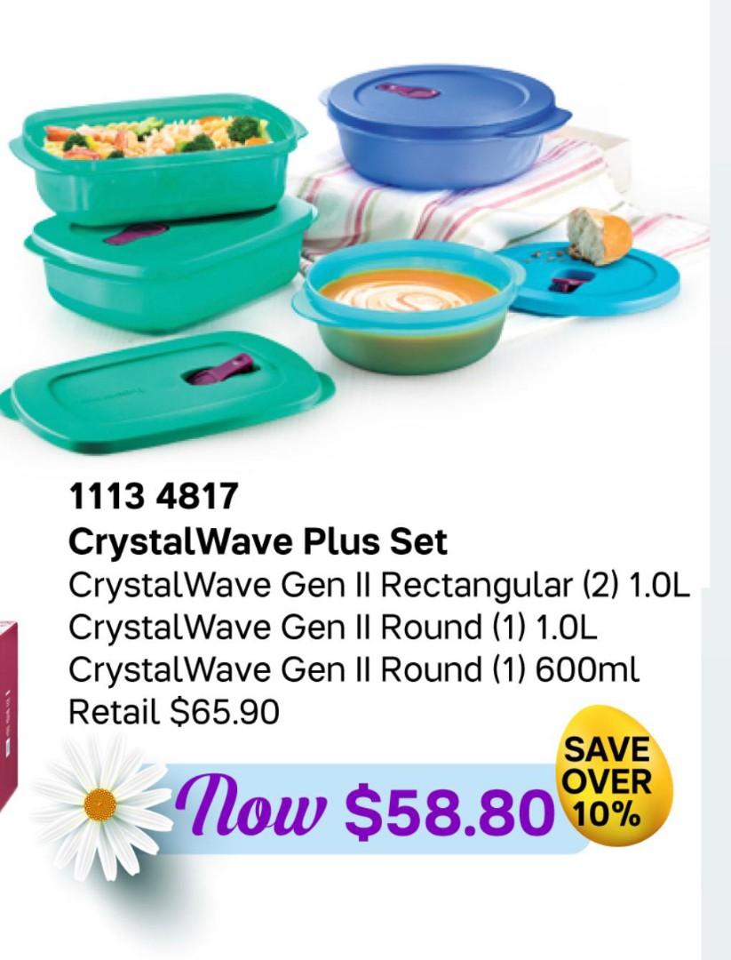 Tupperware Crystalwave Plus 4-pc Set, Furniture & Home Living ...