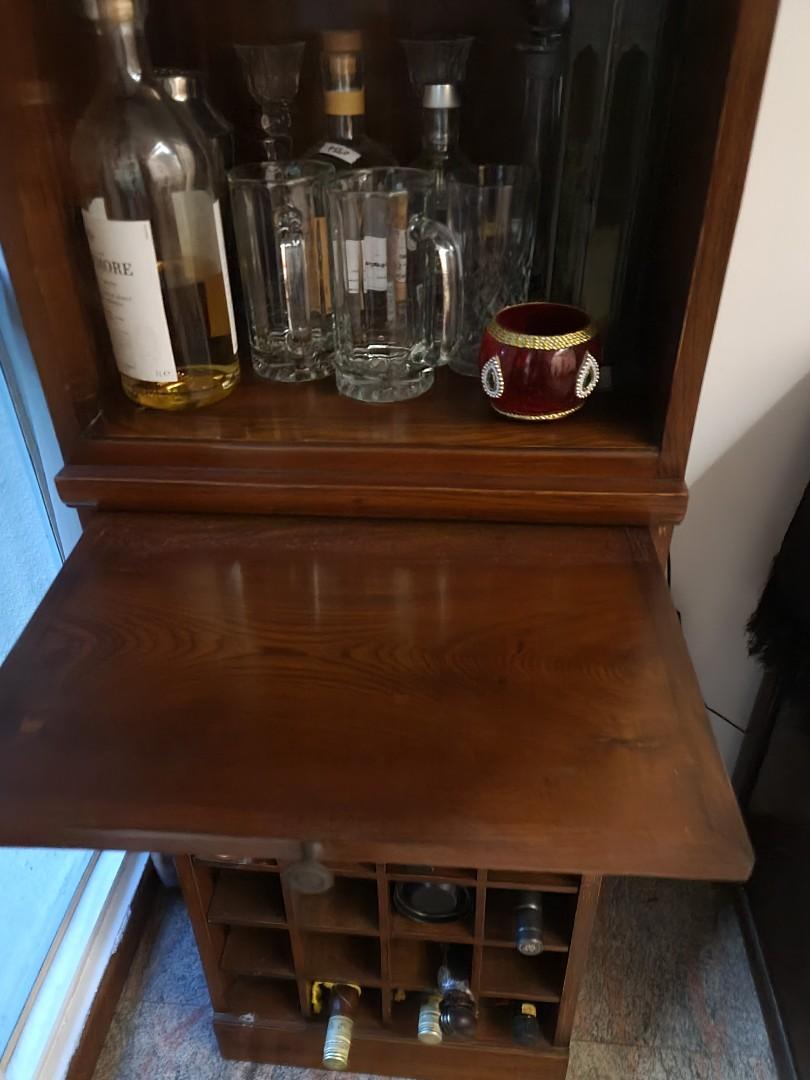 Wooden Bar Stand, Furniture & Home Living, Furniture, Shelves, Cabinets ...