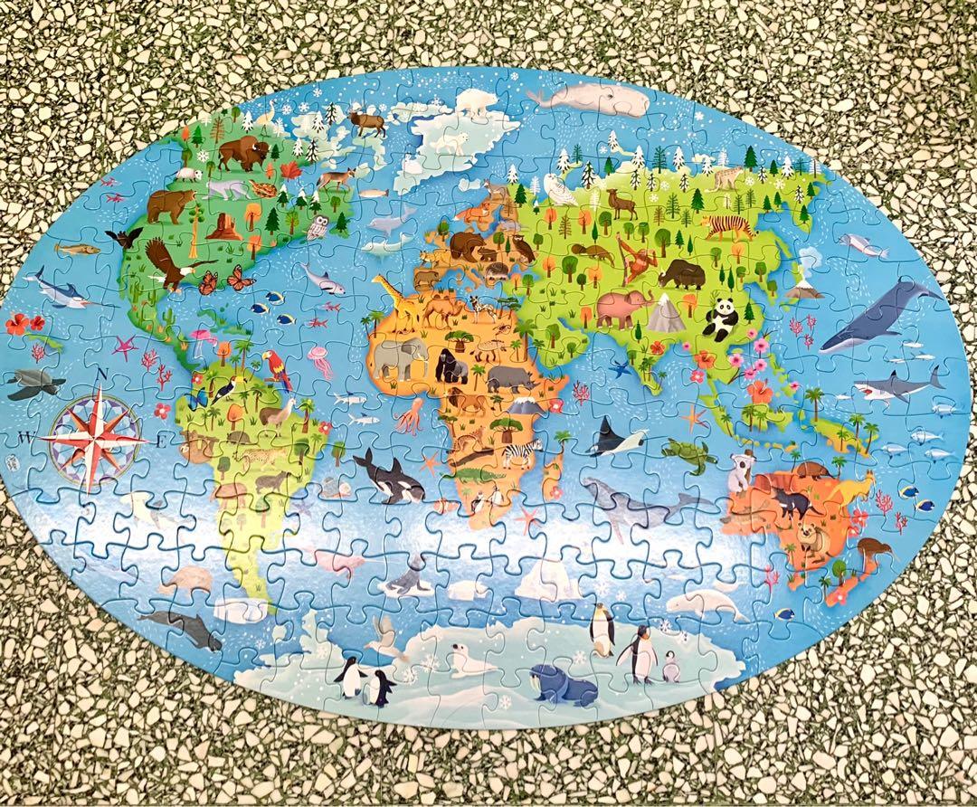 205 pieces jigsaw puzzle Sassi world map educational, Hobbies & Toys ...