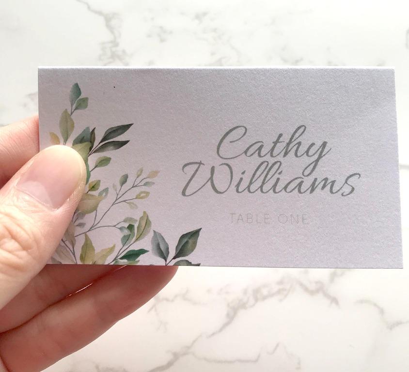 50pcs Guest Name / Table Tent Card / Wedding Place Card, Hobbies & Toys ...