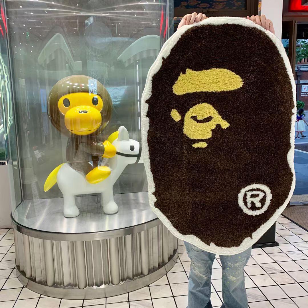 BAPE BIG APE HEAD RUG MAT, Furniture & Home Living, Home Decor, Carpets ...