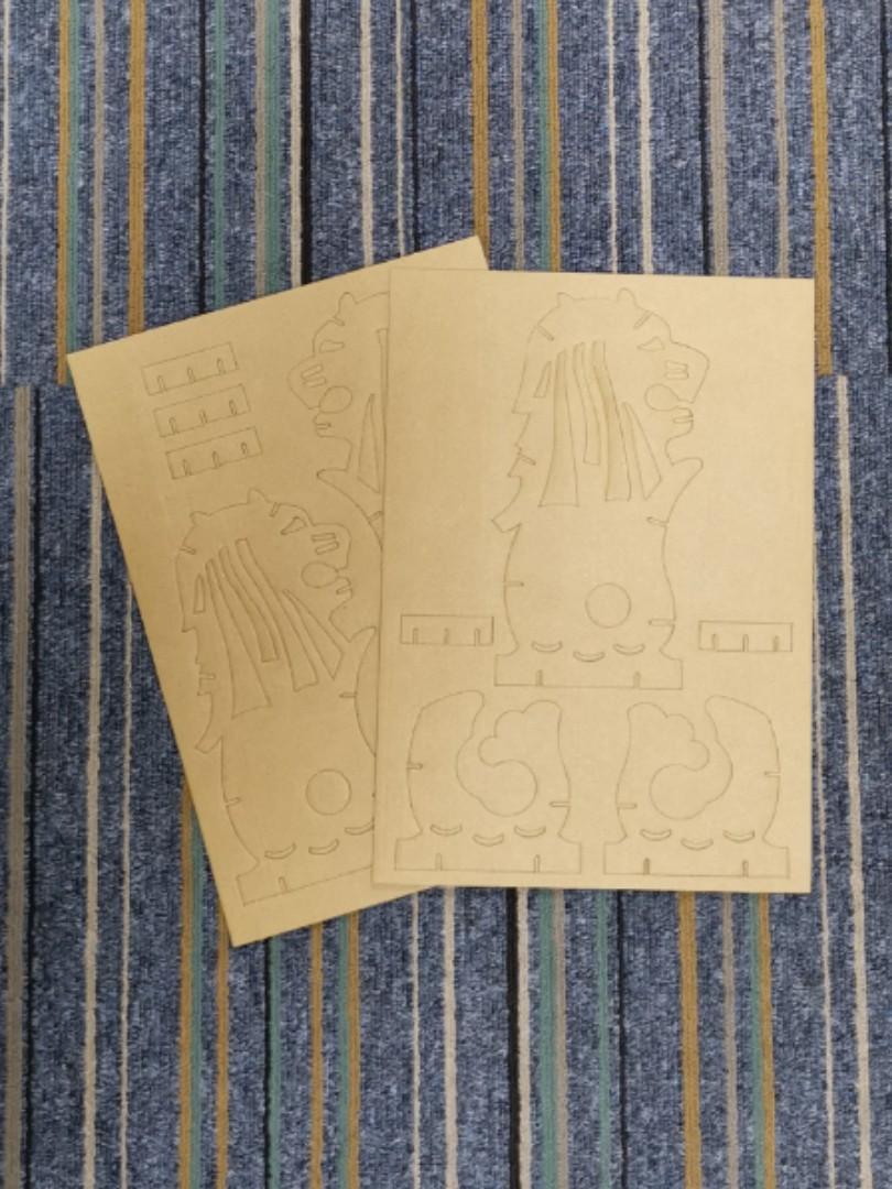 Cardboard Merlion (diecut), Hobbies & Toys, Toys & Games on Carousell