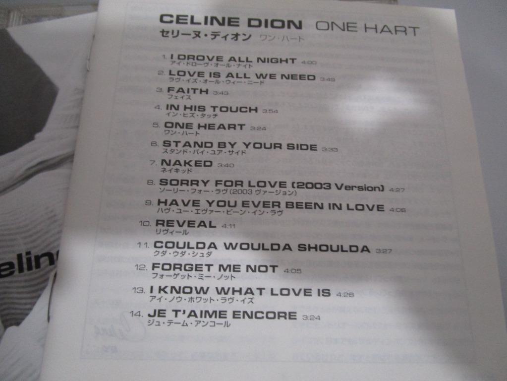 Celine Dion - One Heart 日版, 興趣及遊戲, 收藏品及紀念品, 明星周邊 - Carousell
