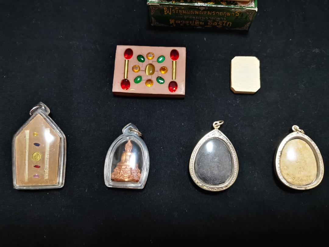 clearance bundle: kruba krissana sampao and khun paen amulet, LP ...