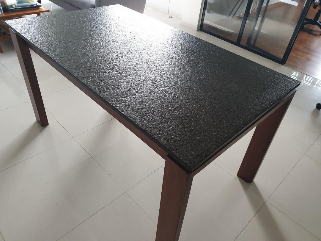 Almost New volcanic stone Dining Table, Furniture & Home Living ...