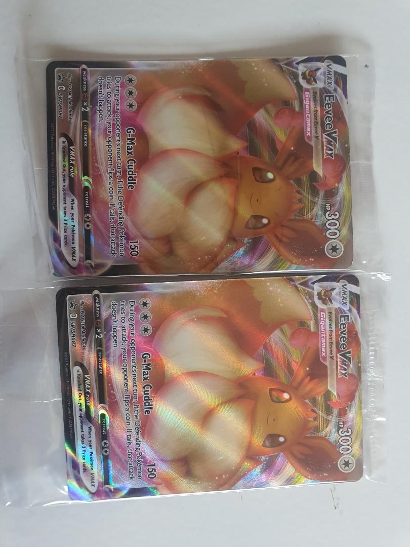 Pokemon card (Eevee Vmax), Hobbies & Toys, Toys & Games on Carousell