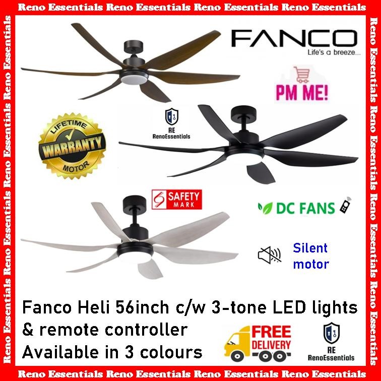 Ceiling fan DC Fanco Heli, Furniture & Home Living, Lighting & Fans ...