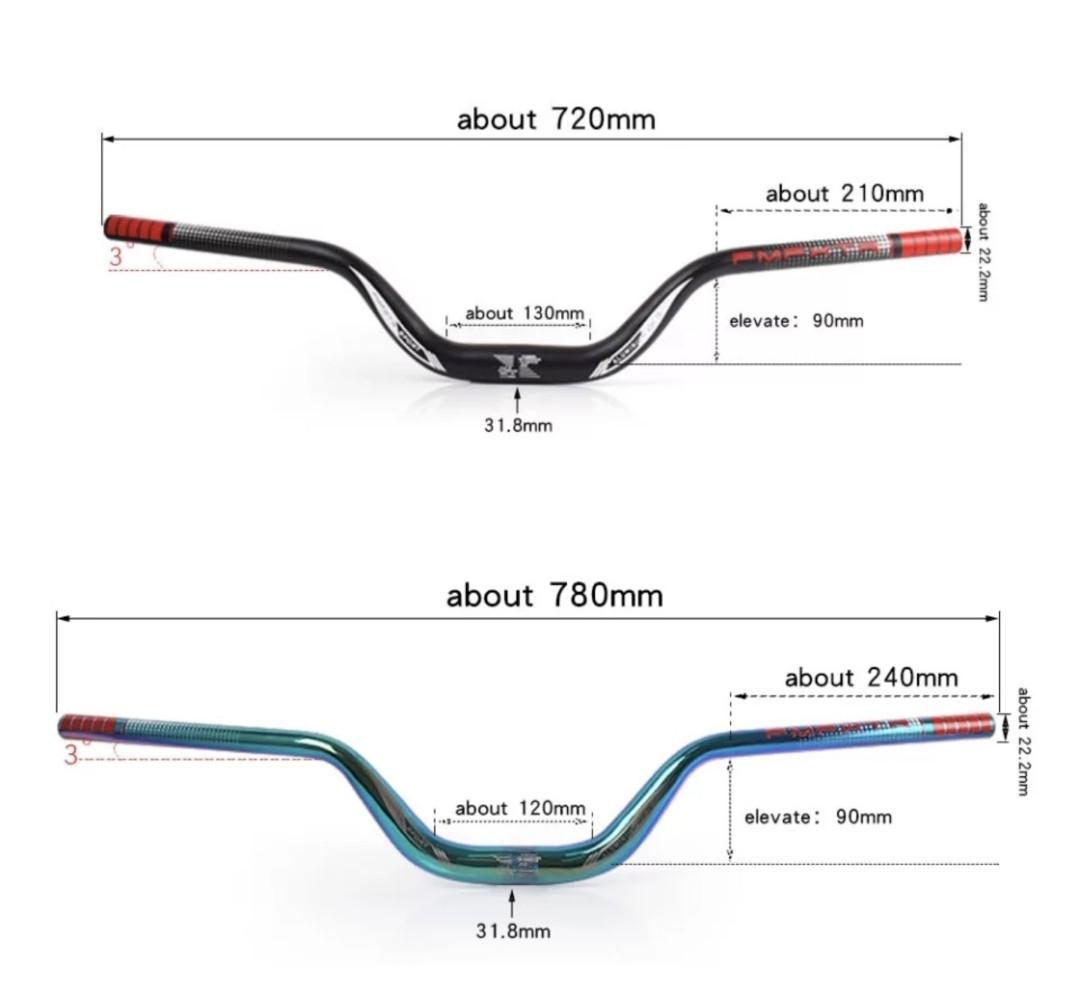Handlebar Riser Bar for MTB (FMFXTR)rise 90mm, Sports Equipment ...